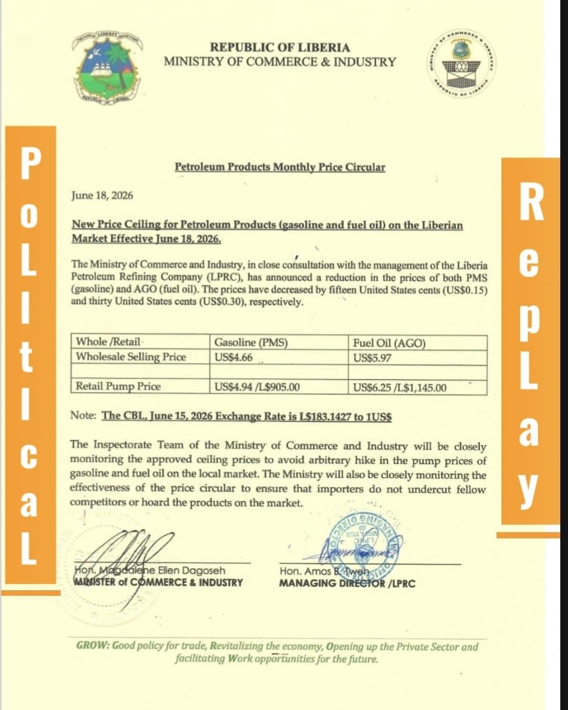 Fuel Prices Drop Across Liberia as Government Announces New Petroleum ...